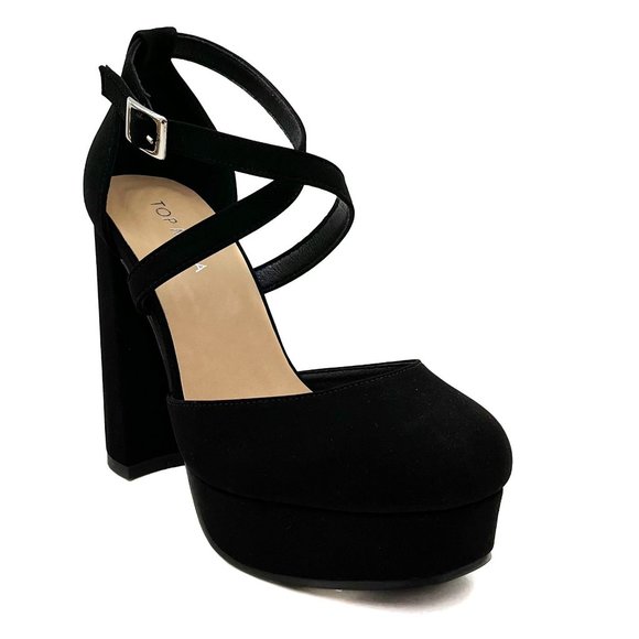 Shoes | New Black Mary Jane Platform Chunky Heel Pumps | Poshmark